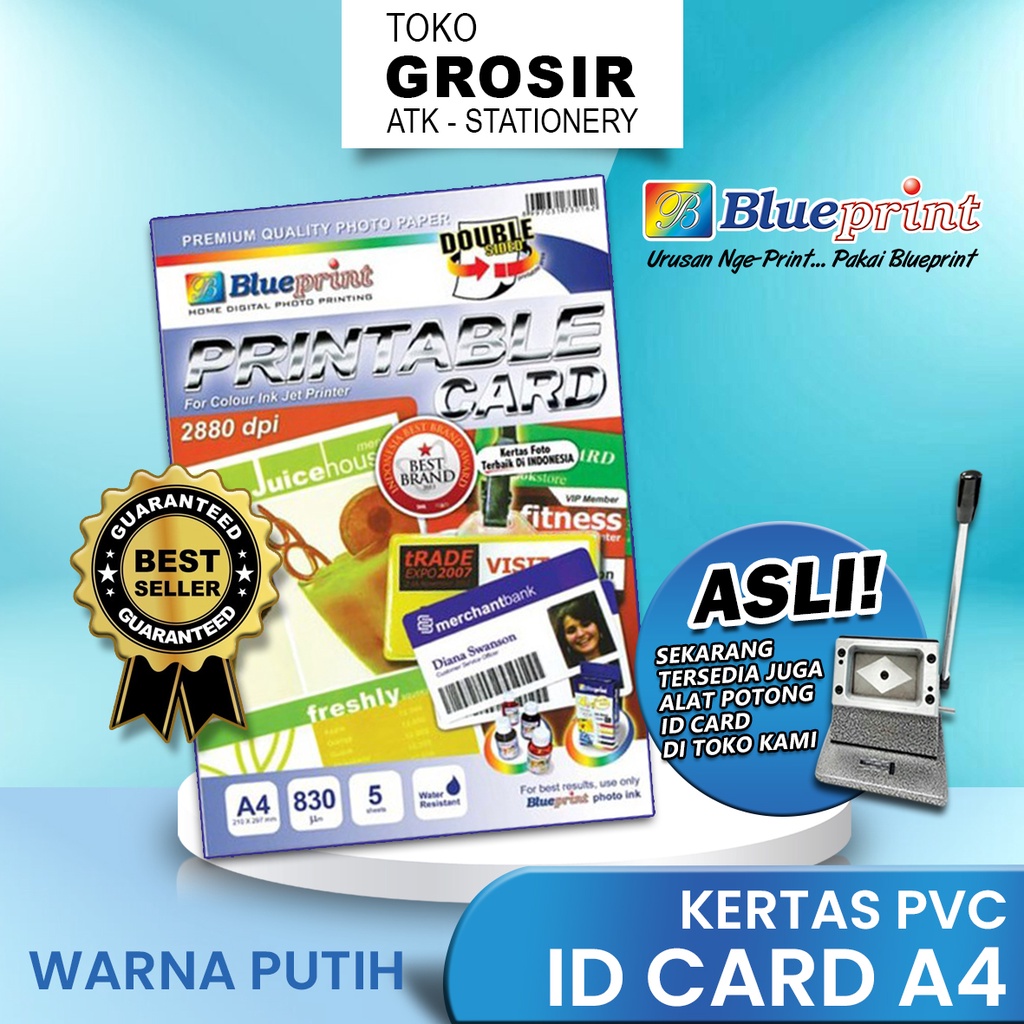 Id Card Materials Print your own ID Card Printable Card BLUEPRINT A4 ...