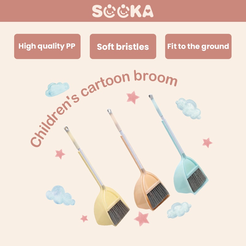 Sooka Aesthetic Mini Broom + Dustpan Set for Children Learning ...