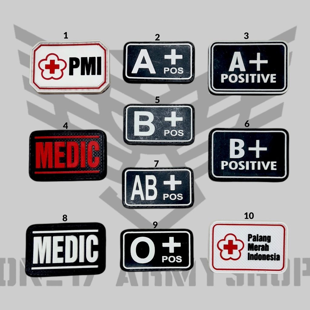 MERAH Indonesian Red Cross Rubber Patch/ PMI, Medic, & Blood Type Logos | Shopee Malaysia