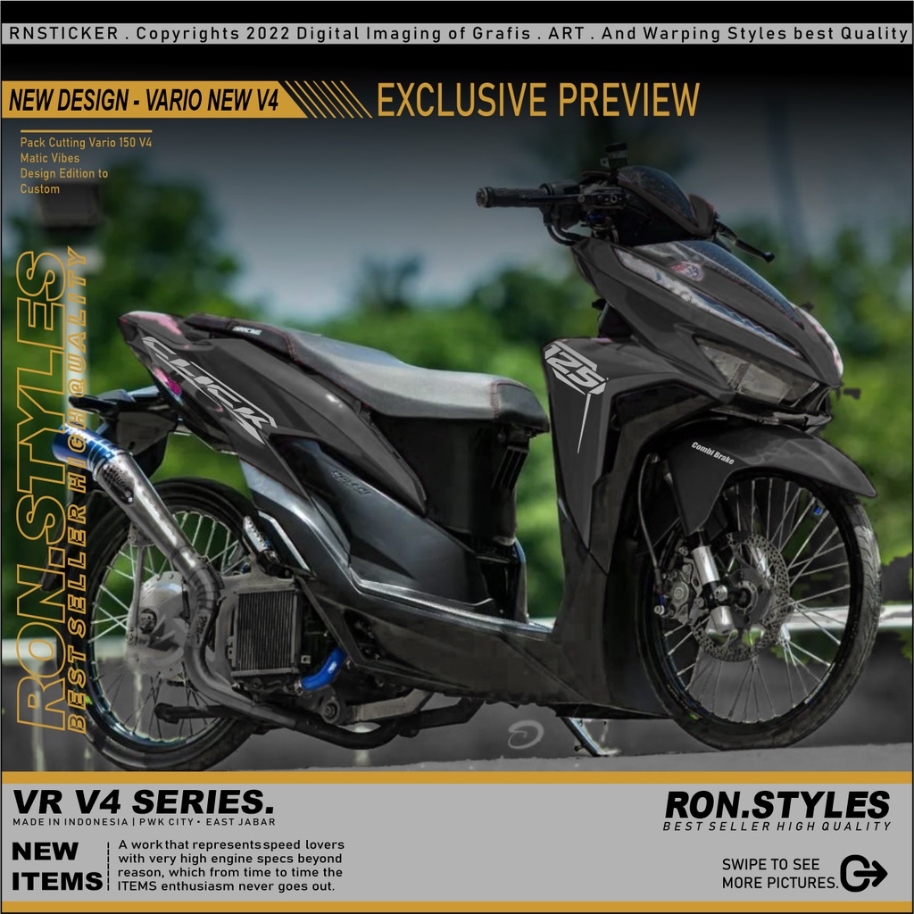 V4 CUTTING STRIPING VARIO NEW 2018-2021 CLICK MODE STICKER VARIO NEW ...