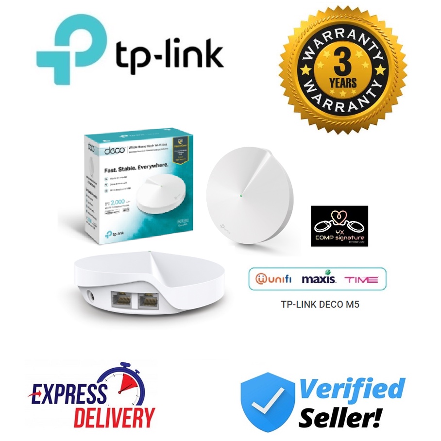 TP-Link Deco M5 1 Pack AC1300 Whole Home Mesh Wi-Fi System (DECO M5 1 ...