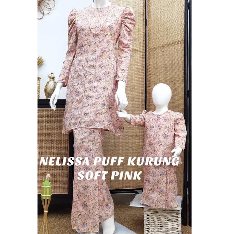 Nelissa Kurung Puff(Baju kurung moden sedondon ibu dan anak) | Shopee ...