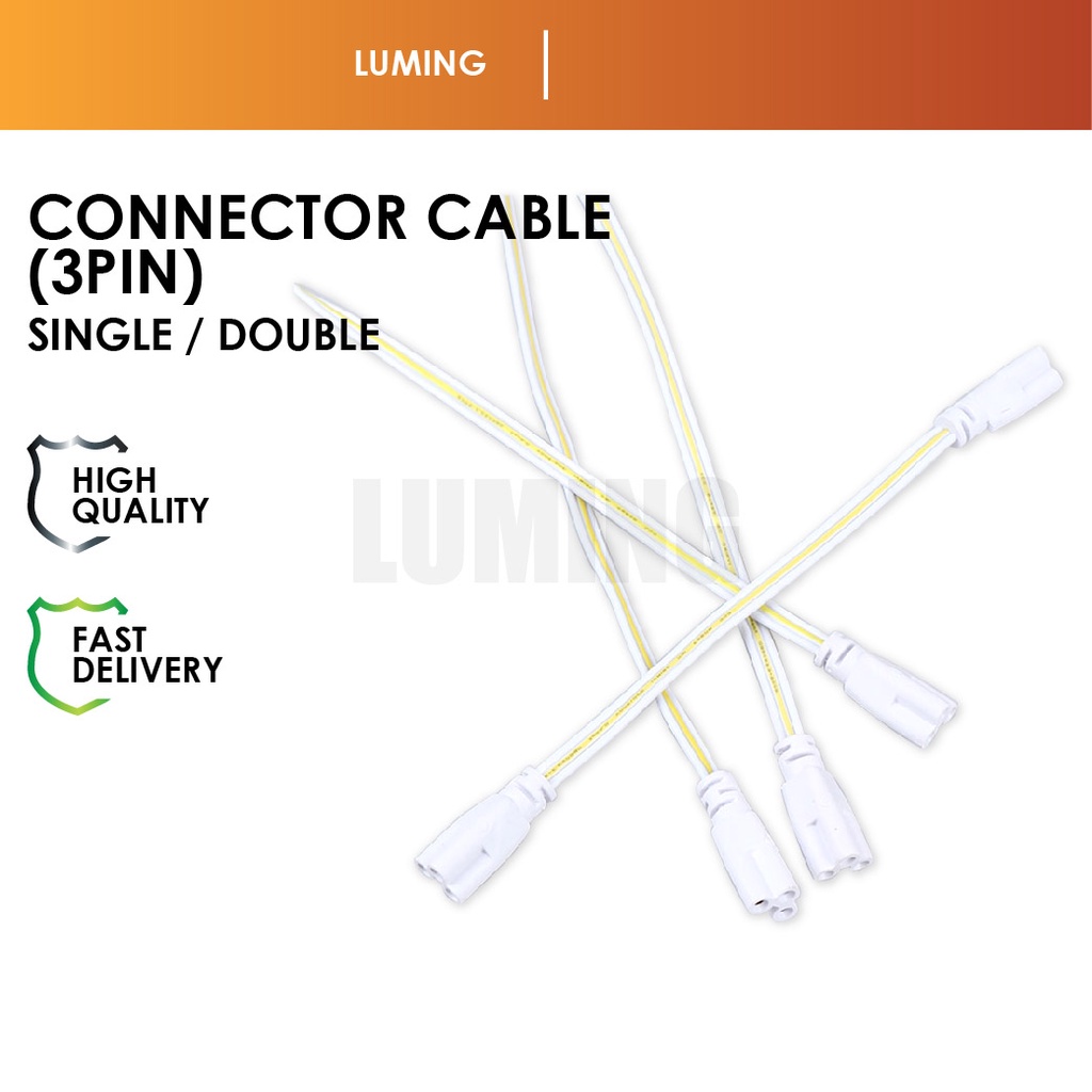 LMG_ LED T5 Connector Cable 2 3 Pin Tube Light Corner Joint Single ...