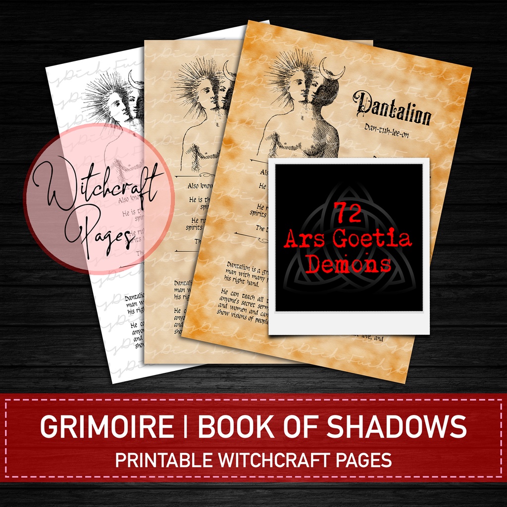 FuchsDich Printable DANTALION 72 Ars Goetia Demons | Witchcraft Pages ...