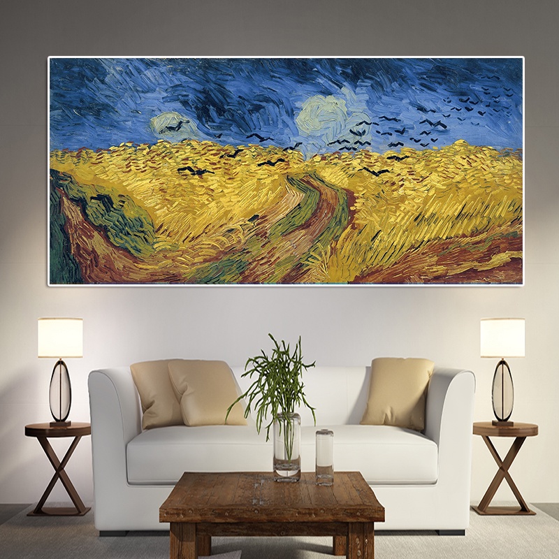 Van Gogh Wheatfield Crow Oil Painting Poster and Impressionist Mural ...