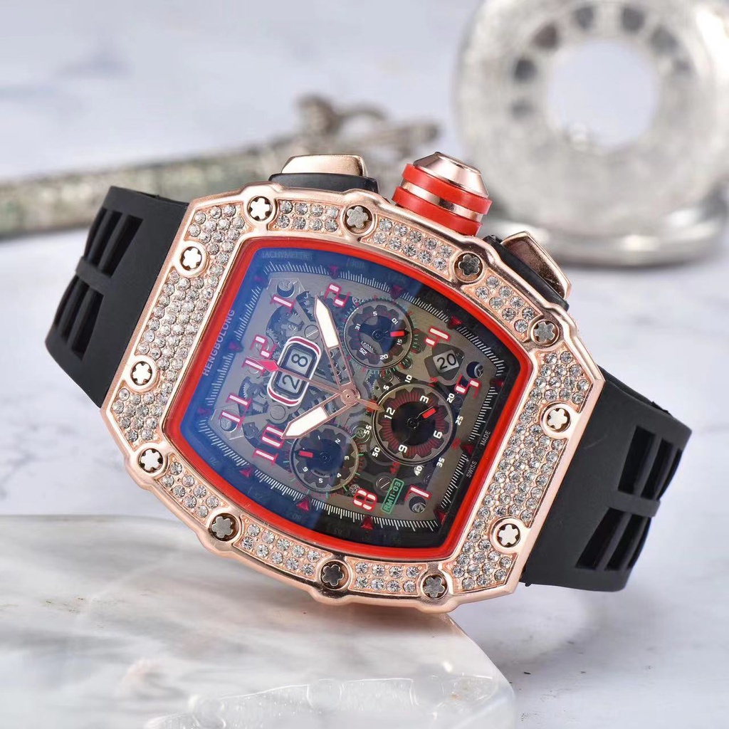 RIM Quartz Multi-Function Six-Hand Sweeping Second Watch | Shopee Malaysia