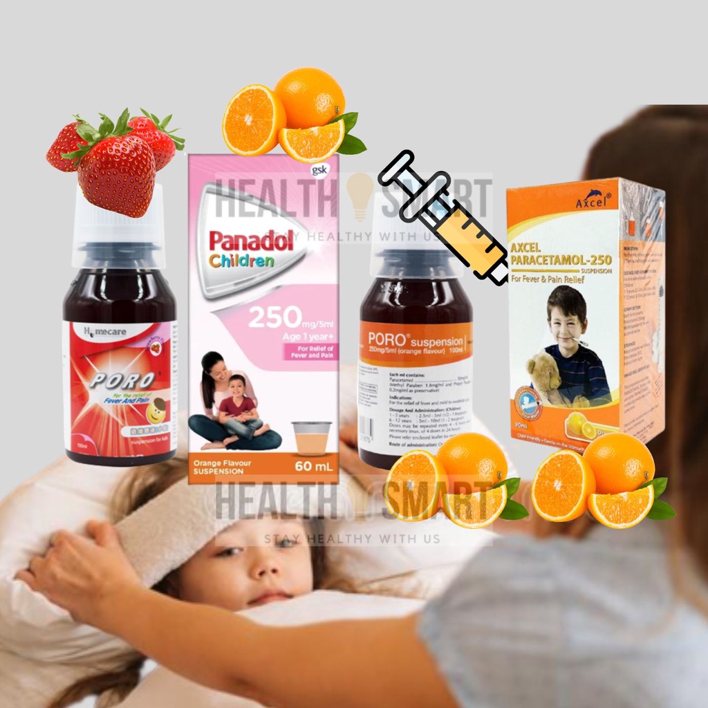 Axcel Paracetamol 250mg Suspension / Uphamol / Poro / Avadol / Panadol ...