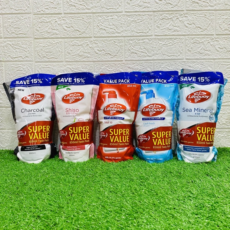 TWIN PACK LIFEBUOY ANTIBACTERIAL BODY WASH REFILL PACK 850ML | Shopee ...