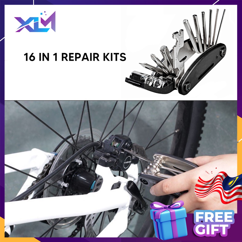 XLM 16 IN 1 MULTI BIKE REPAIR TOOL KITS/ PORTABLE HEX SPOKE WRENCH ...