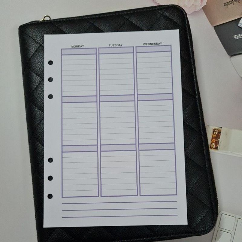IA511. VERTICAL LINE A5 6 RING PLANNER INSERTS REFILL | Shopee Malaysia