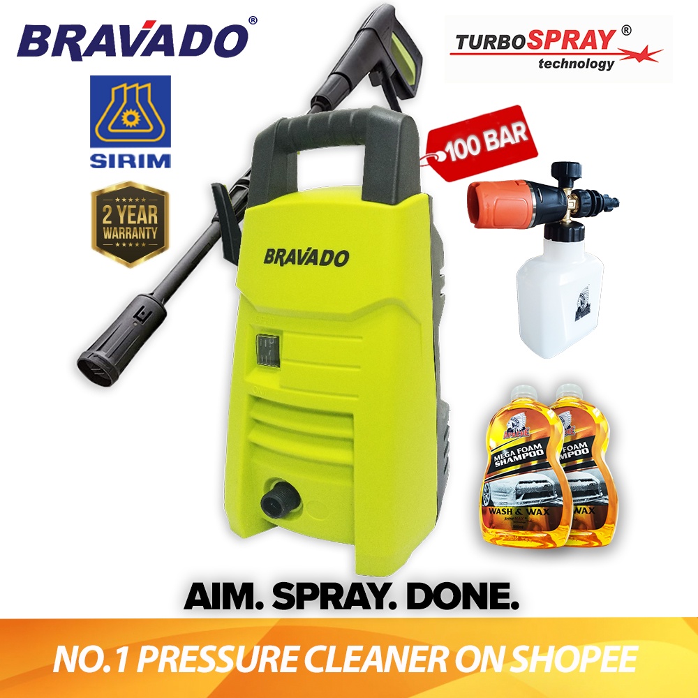 BRAVADO X APACHE TurboSpray BR3710 100 Bar High Pressure Cleaner Water ...