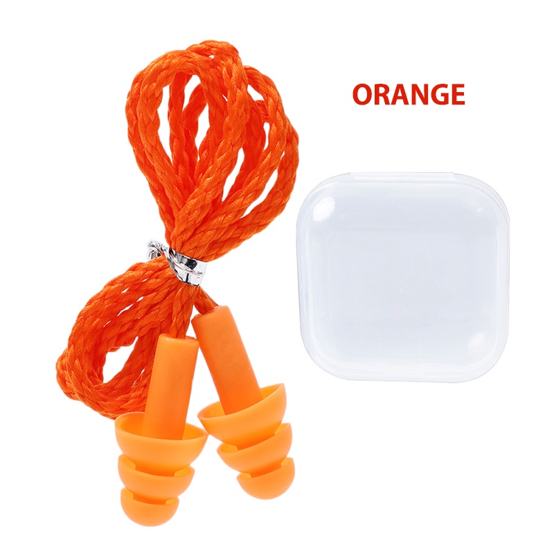 𝟭 𝗣𝗔𝗜𝗥 + 𝗙𝗥𝗘𝗘 𝗕𝗢𝗫 》Soft Silicone Earplug Sleep Swim Snore Diving Ear ...