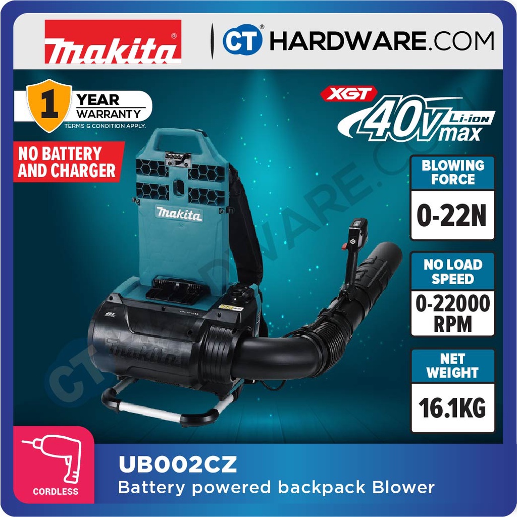 MAKITA UB002CZ BATTERY POWERED BACKPACK BLOWER 36V | 40V WITHOUT ...