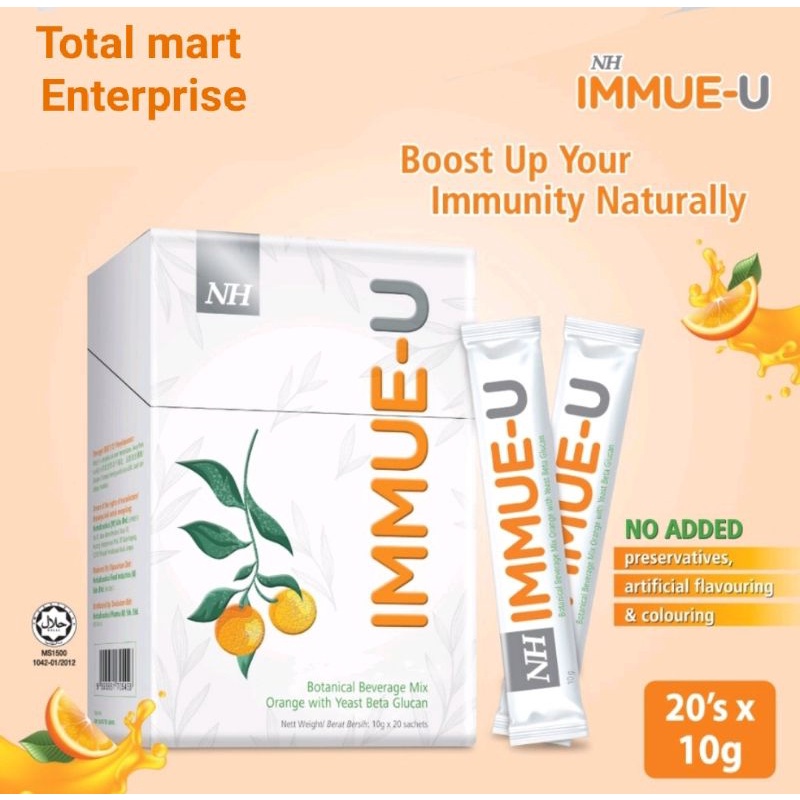 NH IMMUE-U Botanical Beverage Mix Orange With Yeast Beta Glucan (Immune ...