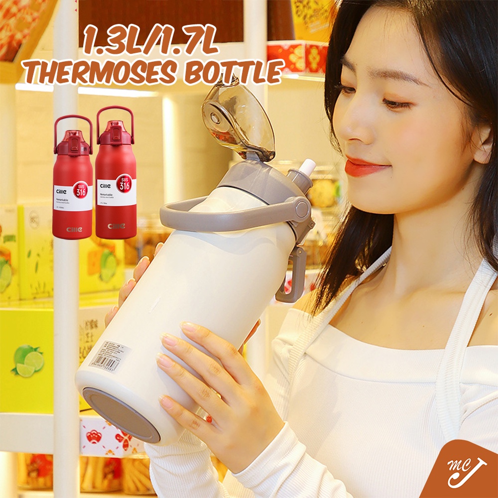 McJoden - THERMOS BOTTLE Cille 1.3L/1.7L 316SS Stainless Steel Vacuum Flask Thermoses Water ...