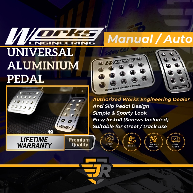 Works Engineering Aluminium Foot Pedal Set Pedal Kits For Automatic ...