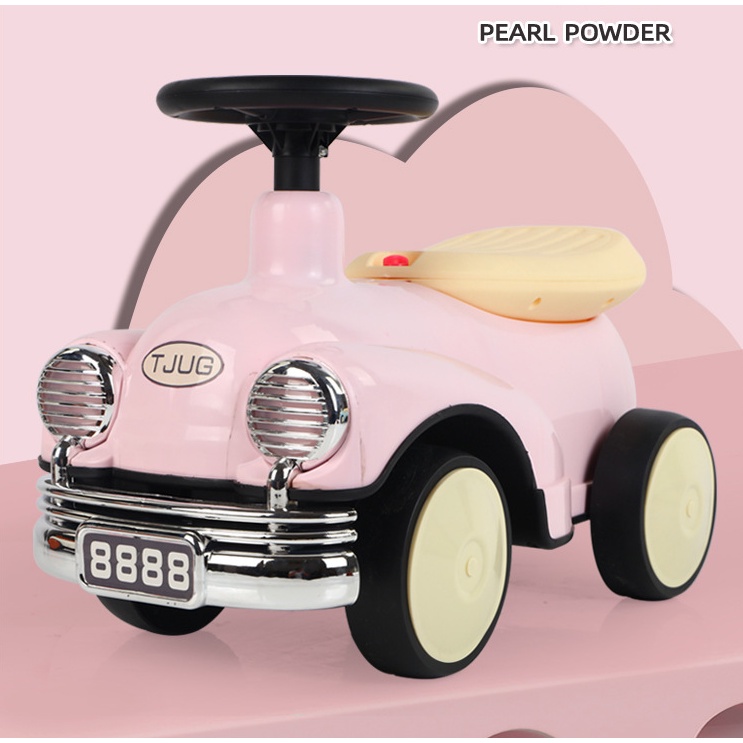 4 Wheels Ride On Toy Car / Push Baby Car with Music & Lights/ Kereta ...