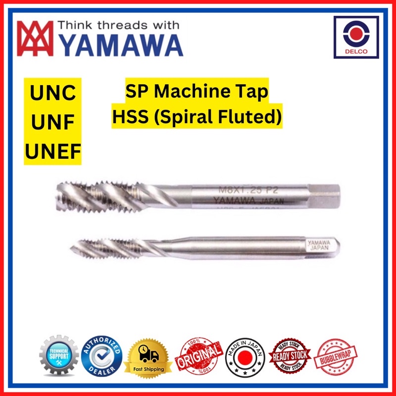 YAMAWA JAPAN Unified UNC UNF SP Spiral Fluted HSS machine taps 2-56 4 ...