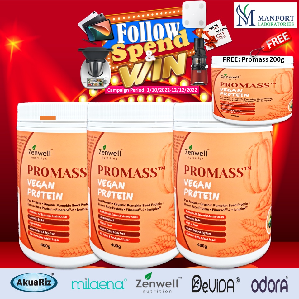 Zenwell Nutrition Promass Vegan Protein (400g) | Shopee Malaysia