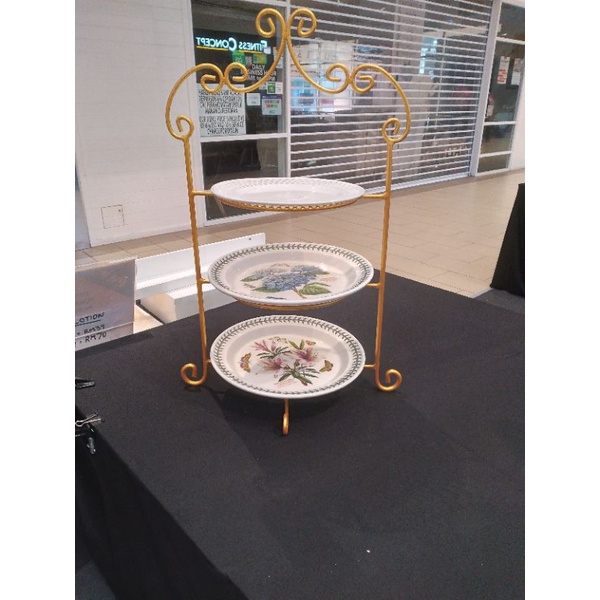 3 Tier Plate Stand / Holder in Gold Color | Shopee Malaysia