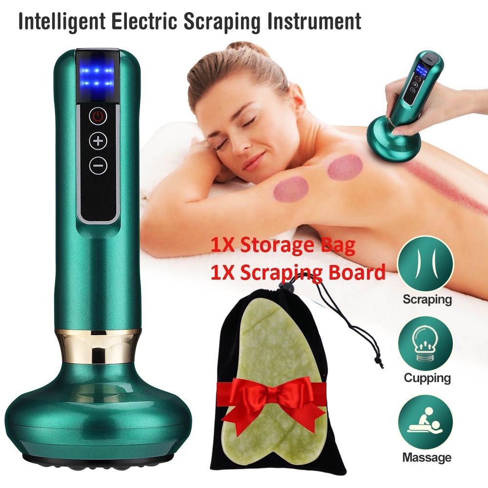 Electric Cupping Massager 12 Gear Suction and Heating Guasha Scraping ...
