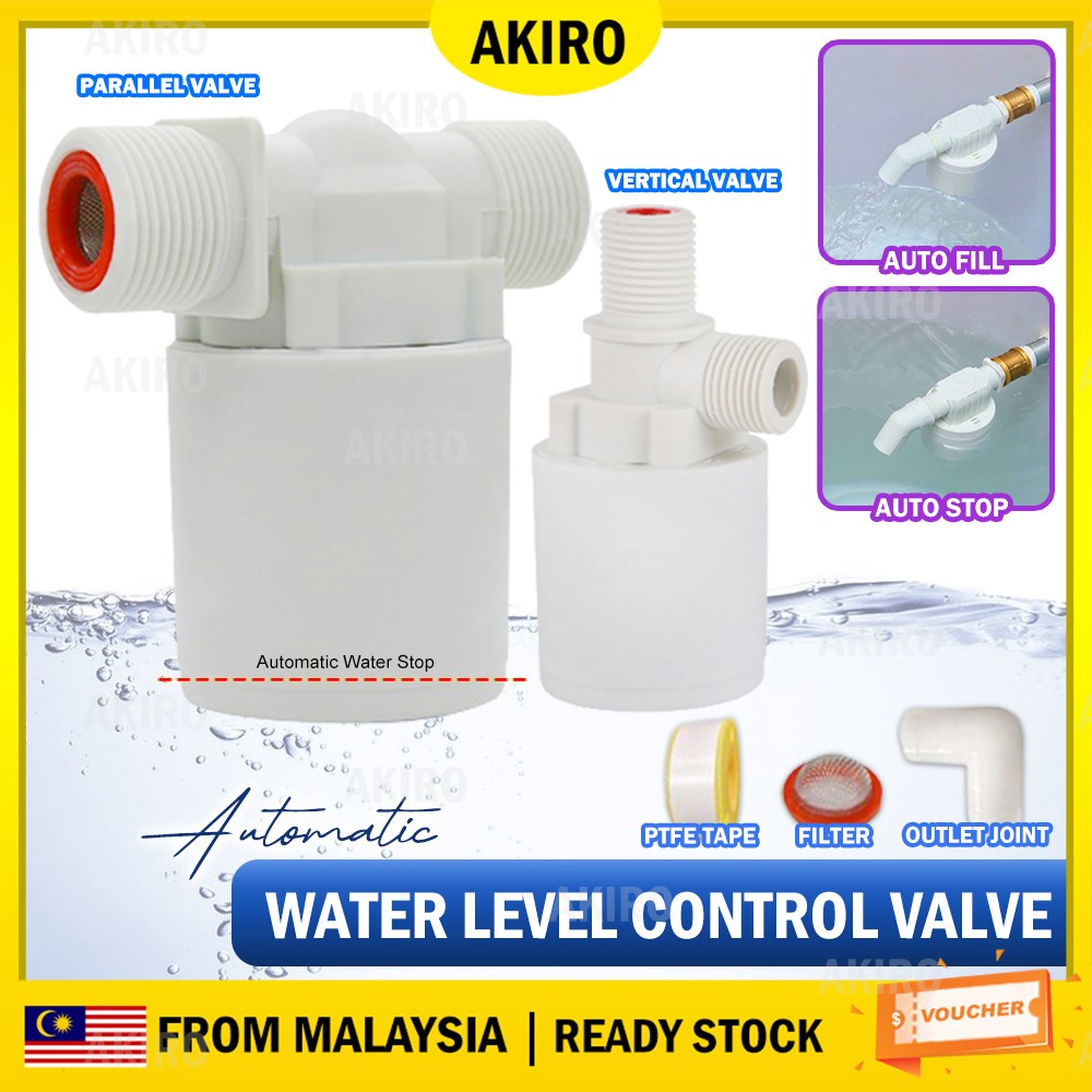 AKIRO Automatic Water Level Control Valve G1/2 G3/4 Floating Valve ...