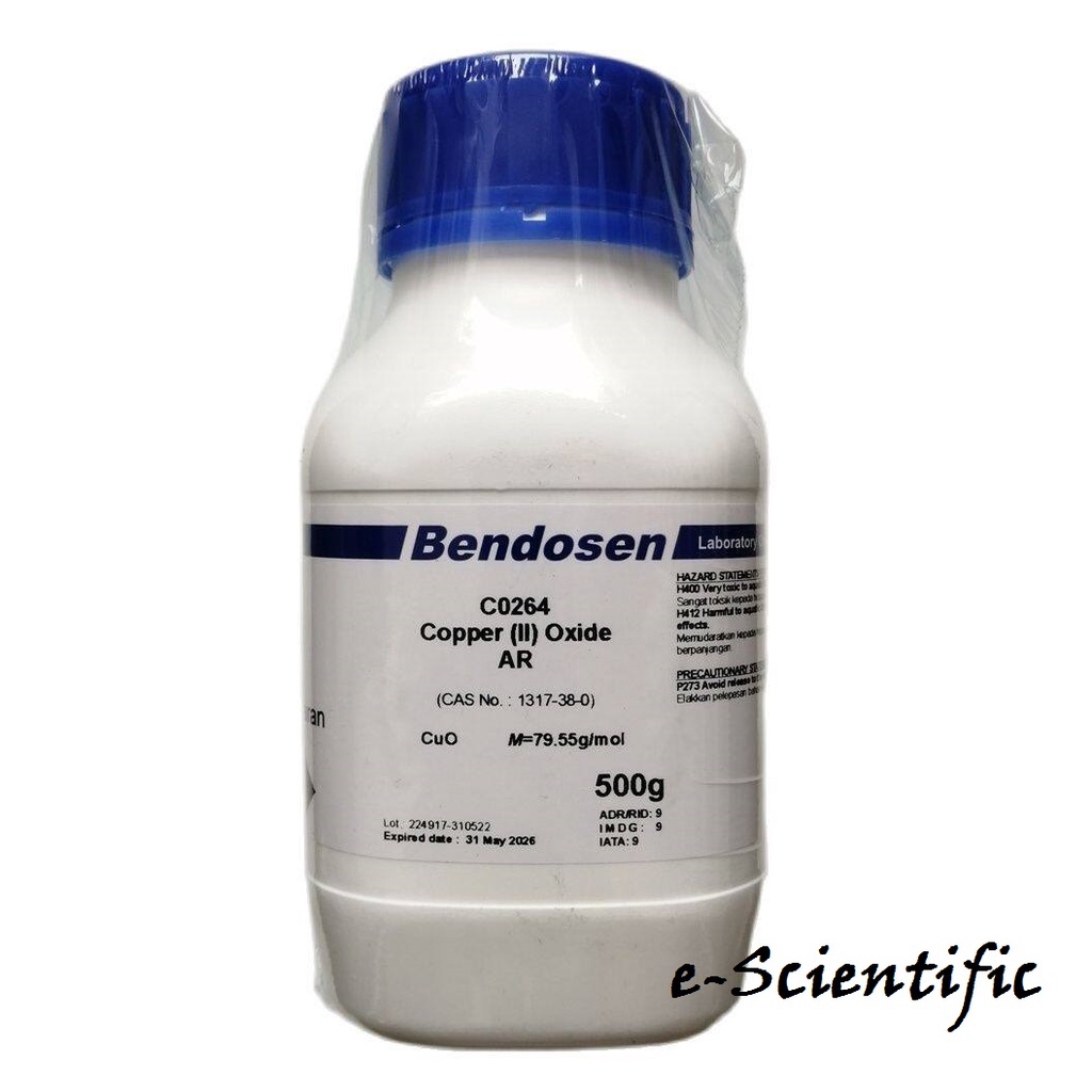 Copper (II) Oxide, AR, 500g, BENDOSEN. | Shopee Malaysia
