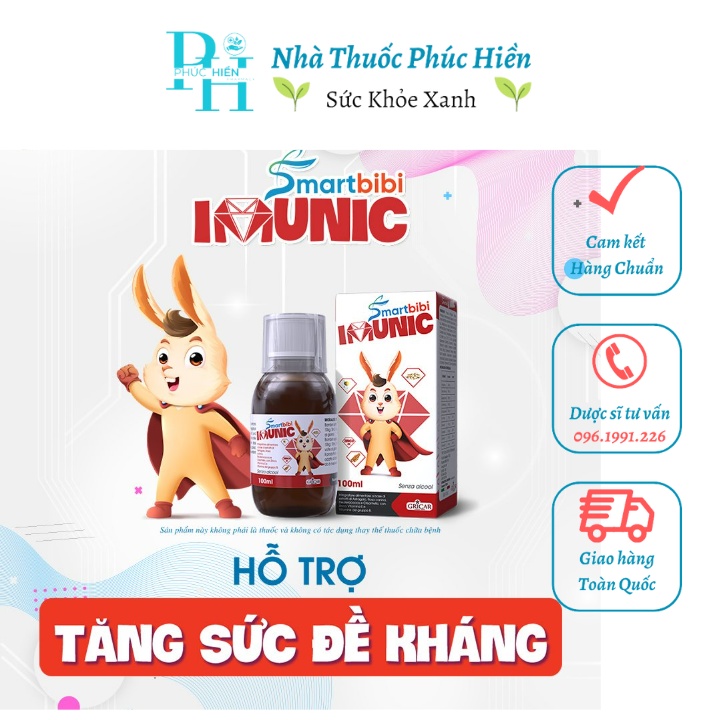 Smartbibi Imunic [100ml Bottle] - Siro Increases Resistance - Supports Nutrient Absorption To ...