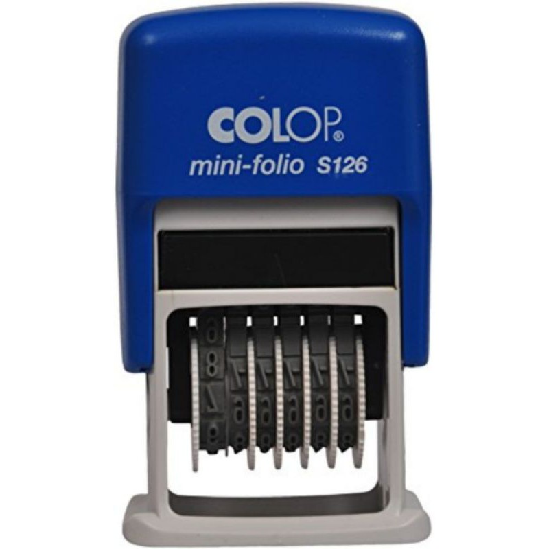 Rubber Stamp COLOP Self-Inking Stamp Mini Dater S126 / Chop Numbering Nombor 4mm Stamp Pad E/10 ...