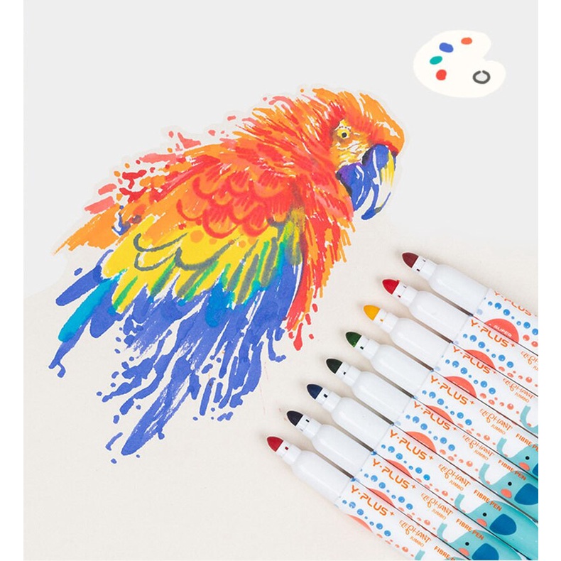 🔥AMOMALL🔥24 Colors YPLUS Children Washable Art Markers Pen Drawing Set ...