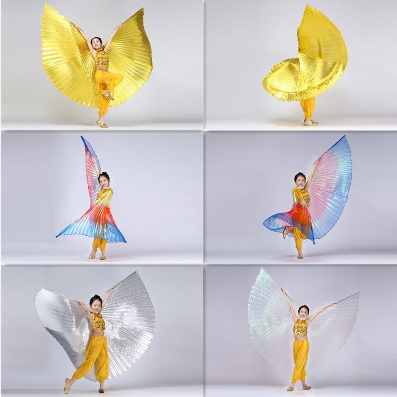 Factory Direct Sales Belly Dance Golden Wing Props Golden Wing Dance ...