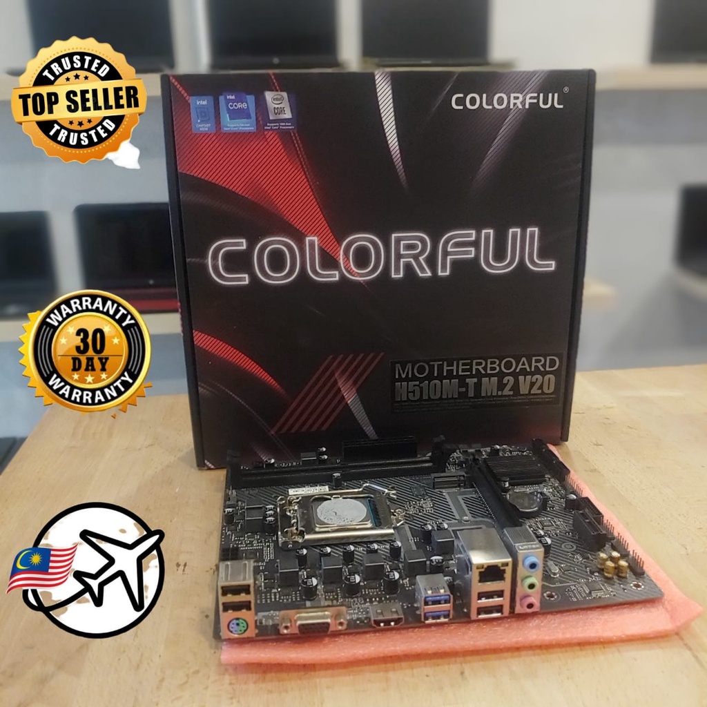 MOTHERBOARD H510M-T M.2 V20 COLORFUL 100% ORIGINAL | Shopee Malaysia