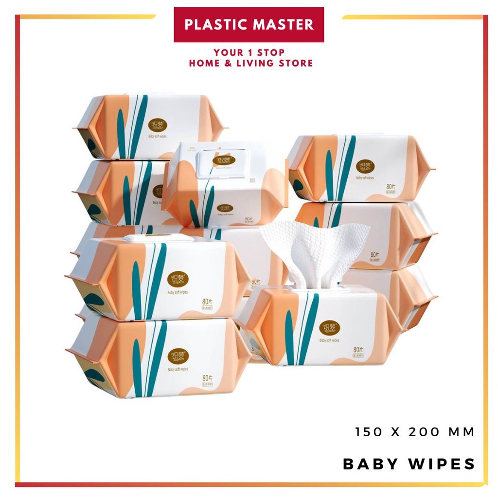 80 Sheet Wet Tissue Baby Wipes Baby Wipe Tissue Non Alcohol Baby Wet ...
