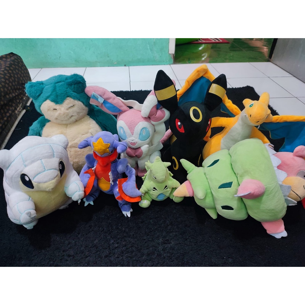 Pokemon PLUSH SNORLAX Doll, SYLVEON, UMBREON, MEGA GARCHOMP, TYRANITAR ...