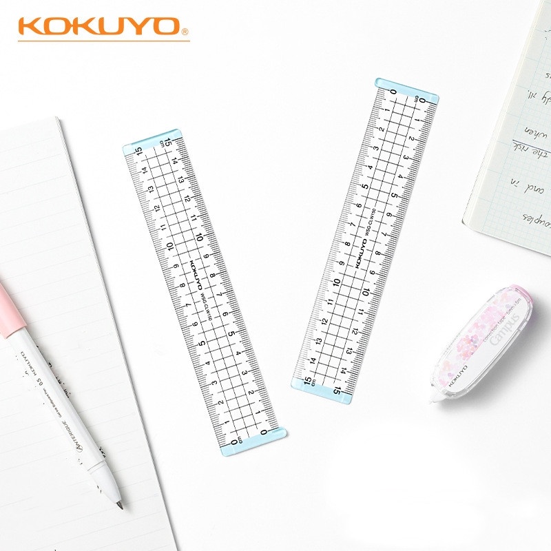 Penlab Kokuyo Campus Easy 15cm Ruler Dual-side Scale Transparent ...