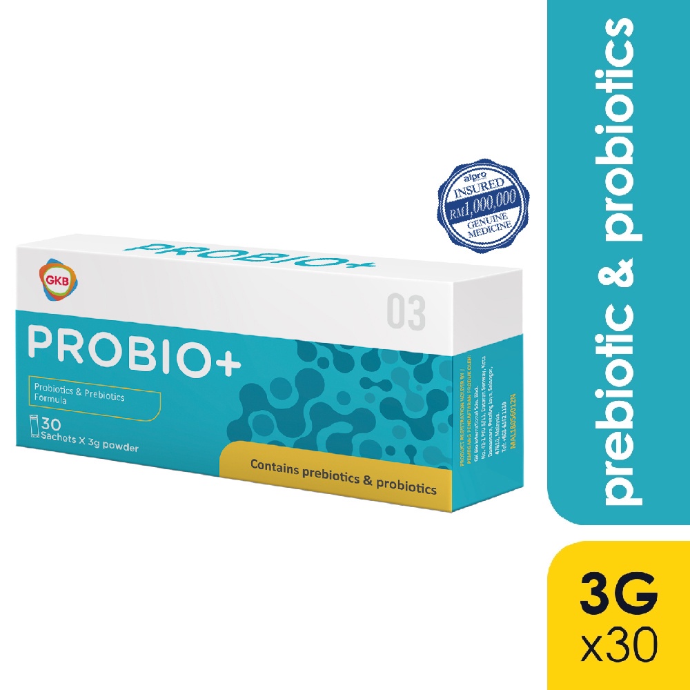 GKB Probio+ (Probiotics & Prebiotics Formula) 3g x 30 Sachets | 益生菌 ...