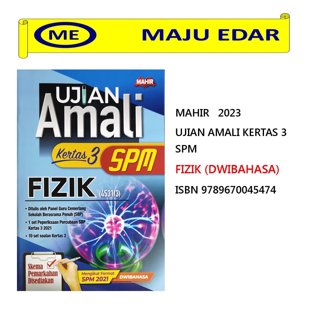 MAHIR 2023 UJIAN AMALI KERTAS 3 SPM (BIOLOGI/FIZIK/KIMIA) DWIBAHASA | Shopee Malaysia