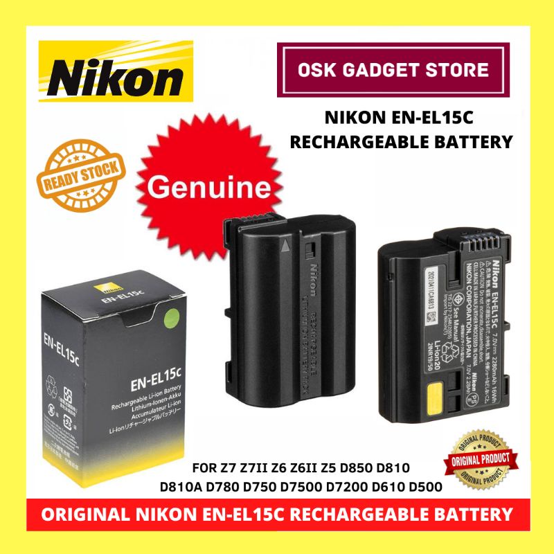 Nikon EN-EL15C Rechargeable Battery | Original Nikon Battery | Nikon Malaysia Warranty | Shopee ...