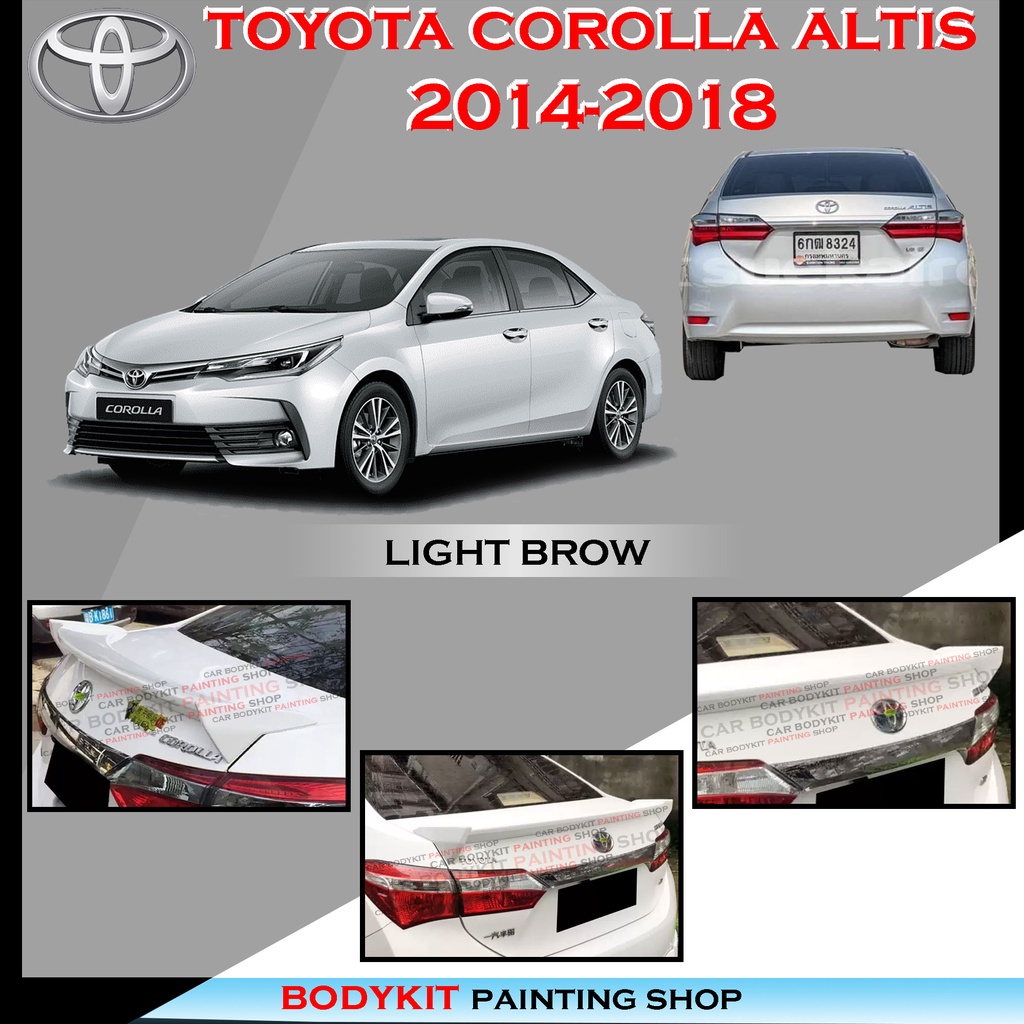 TOYOTA COROLLA ALTIS 2014-2018 TRD STYLE REAR TRUNK SPOILER WING WITH ...