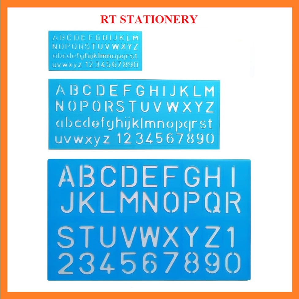 ABC Ruler (STENCIL ALPHABET) / Pembaris Abc (pcs) All sizes | Shopee ...