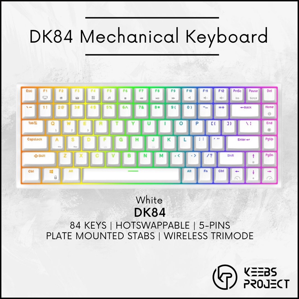 DK84 Trimode Wireless Mechanical Keyboard Custom keyboard YG84 RK84 kit ...