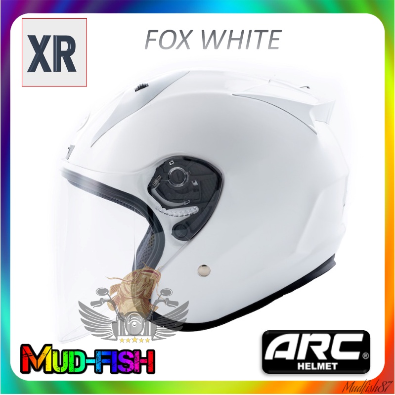 TOPI KELEDAR ARC XR HELMET PUTIH KILAT (GLOSS FOX WHITE) | Shopee Malaysia