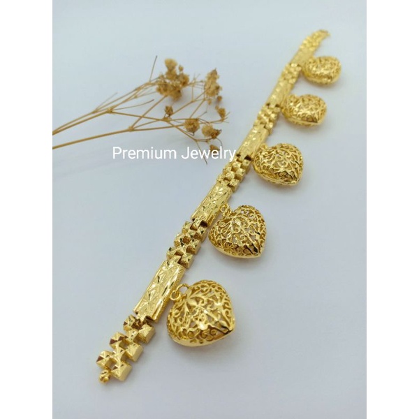 Emas Sadur 24k Gelang Tangan Dewasa 💥 HARGA BORONG | Shopee Malaysia