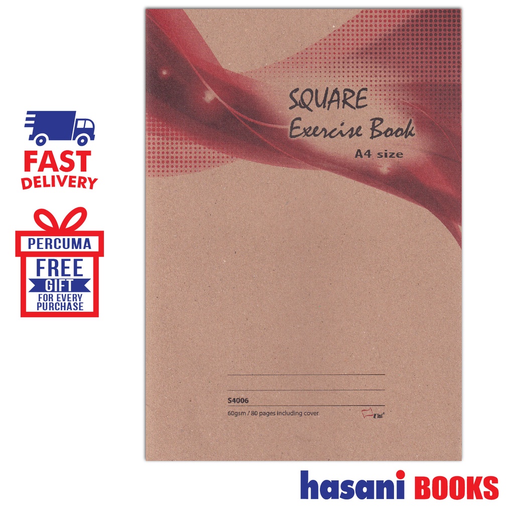 Hasani Uni Exercise Book A4 Small Square (80 Pages x 60gsm) S4006 ...