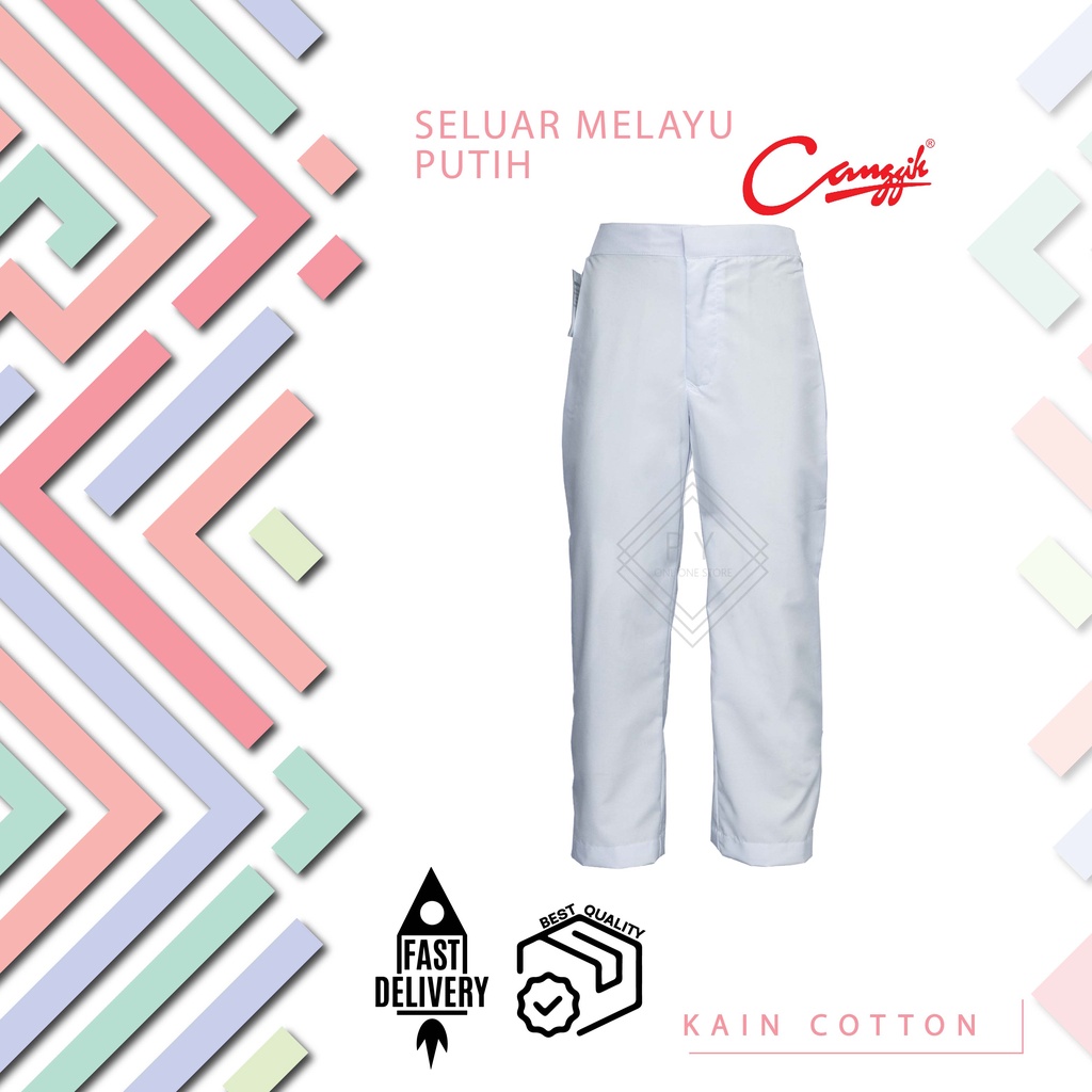 ORIGINAL CANGGIH / SELUAR MELAYU PUTIH ( SELUAR SAHAJA ) - BM401S BAJU ...
