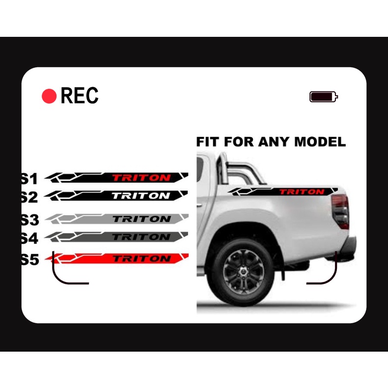 Mitsubishi Strada Triton Side Body Sticker 2pcs Set | Shopee Malaysia