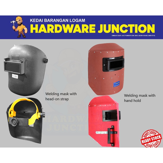 WELDING FACE SHIELD FACE WITH HEAD-ON STRAP | WELDING MASK WITH HAND ...