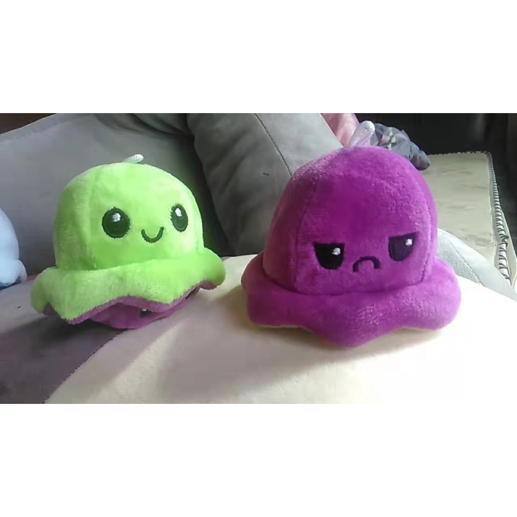 Flip Octopus Doll Pendant Plush Toy Reversible Flip Octopus Keychain ...