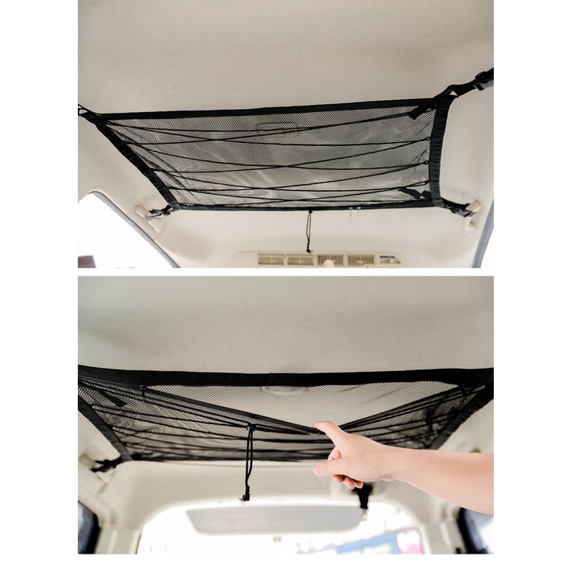 Universal Car Ceiling Roof Mesh Storage Bag Car Roof Pocket Portable In ...