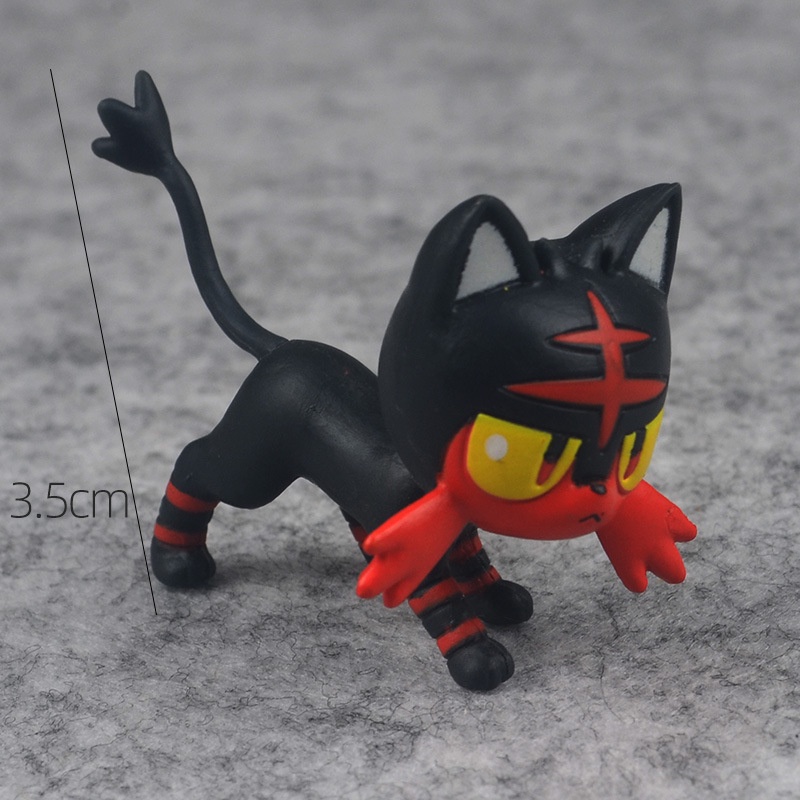 Anime Pokemon Figures Litten Action Figures Pikachu Figures Bulbasaur ...